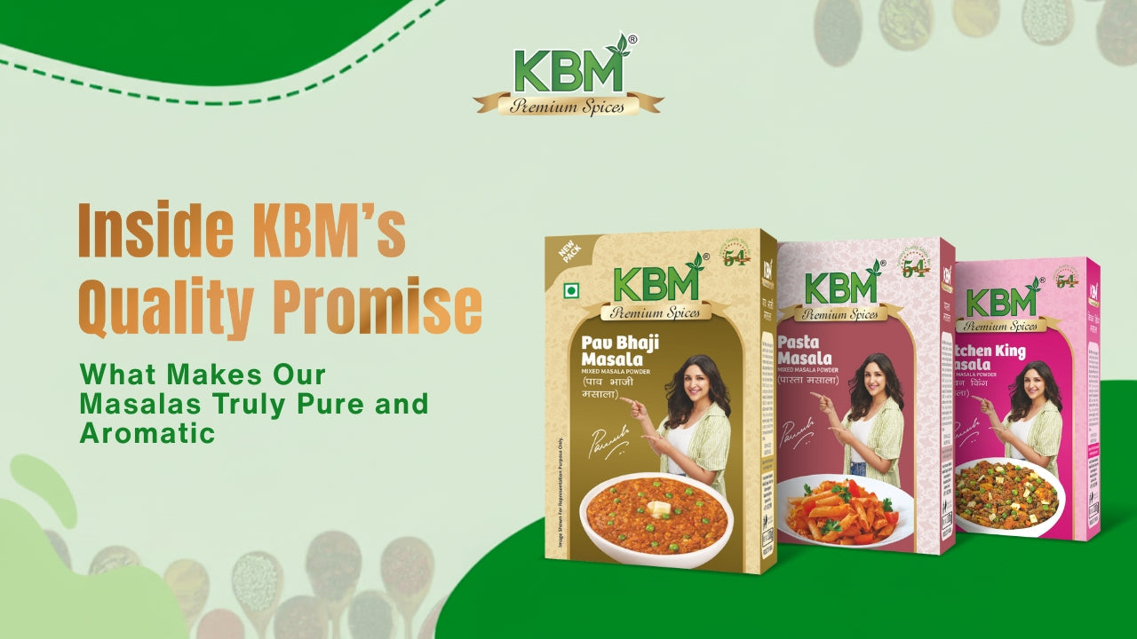 KBM Foods Pure Masala Brand in India with Aroma Seal Freshness